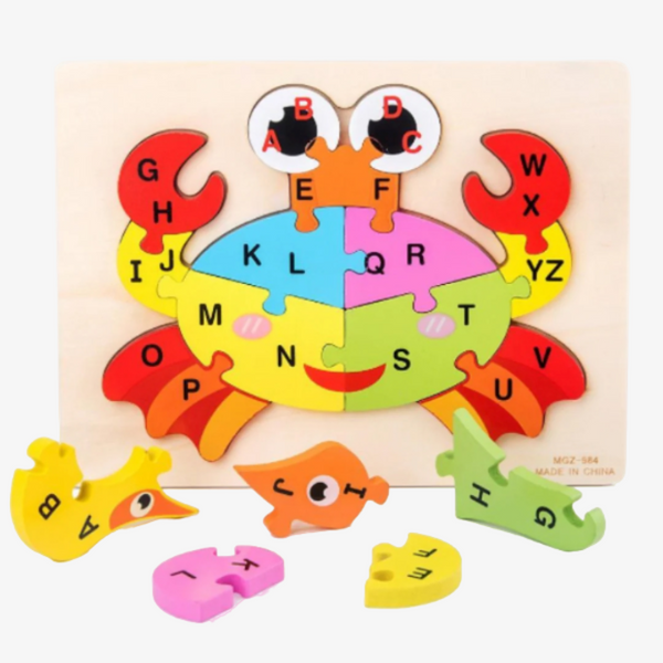 Crab ABC Puzzle Wooden Learning Toys – thestationerycompany.pk