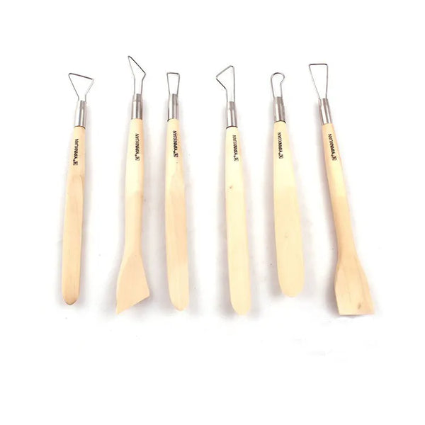 Pottery and Clay Modeling Tools Sculpture 6PC Set – thestationerycompany.pk