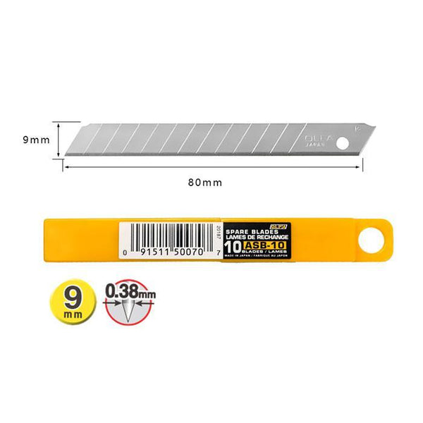 Olfa ASB-10 Blades Pack Of 10 – thestationerycompany.pk