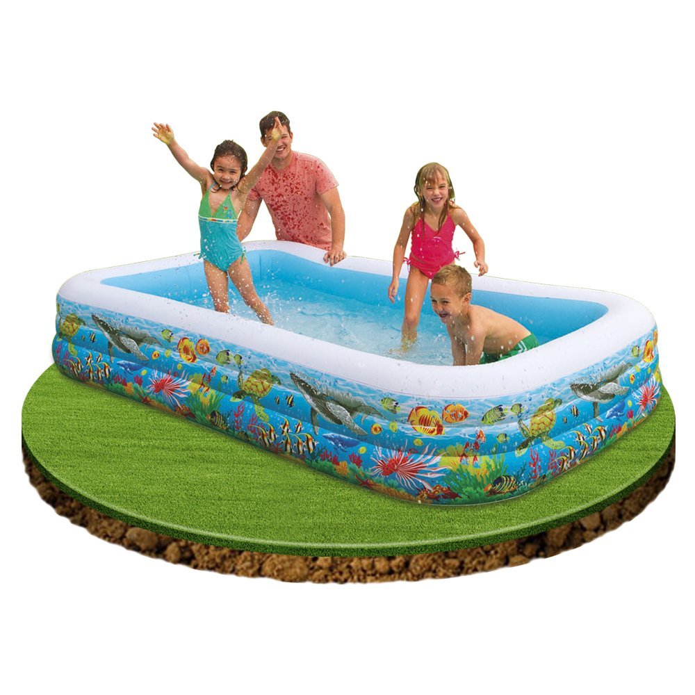 INTEX Swim Center Tropical Reef Family pool (120" L x 72" W 22" H ...