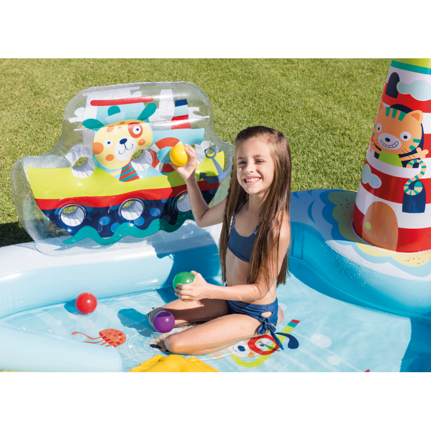INTEX Fishing Fun Play Center Inflatable Kiddie Pool 218 x 188 x 99 cm ...