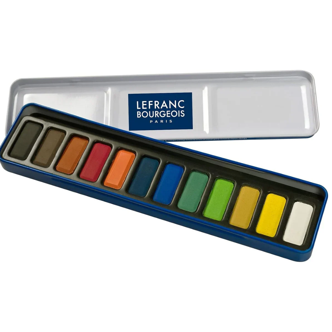 Lefranc & Bourgeois Watercolor Paint Set of 12 – thestationerycompany.pk