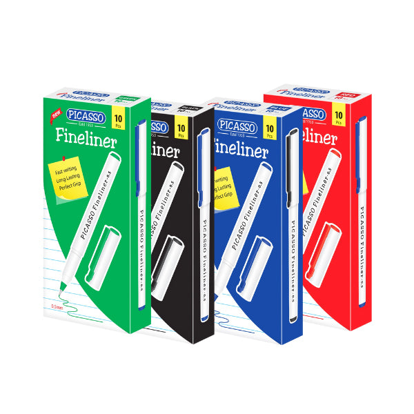 Picasso Fineliners White Body Single Piece – thestationerycompany.pk