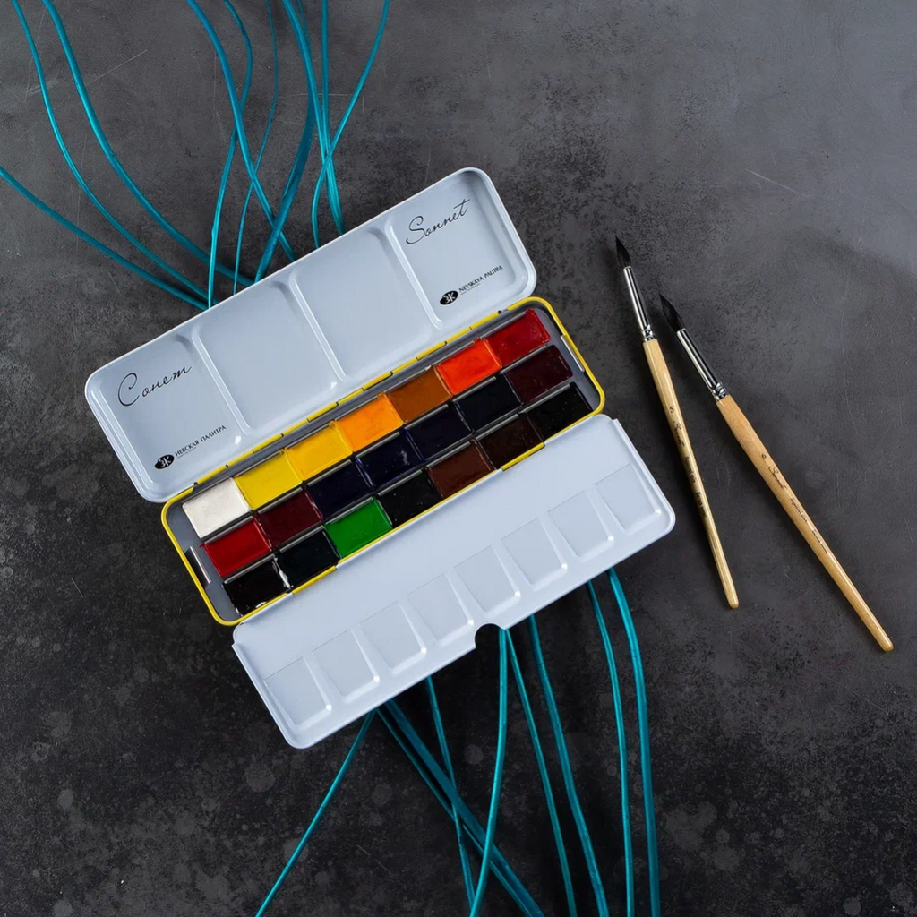 Sonnet Artist Watercolor Set Of 21 Full Pans Metal Box ...