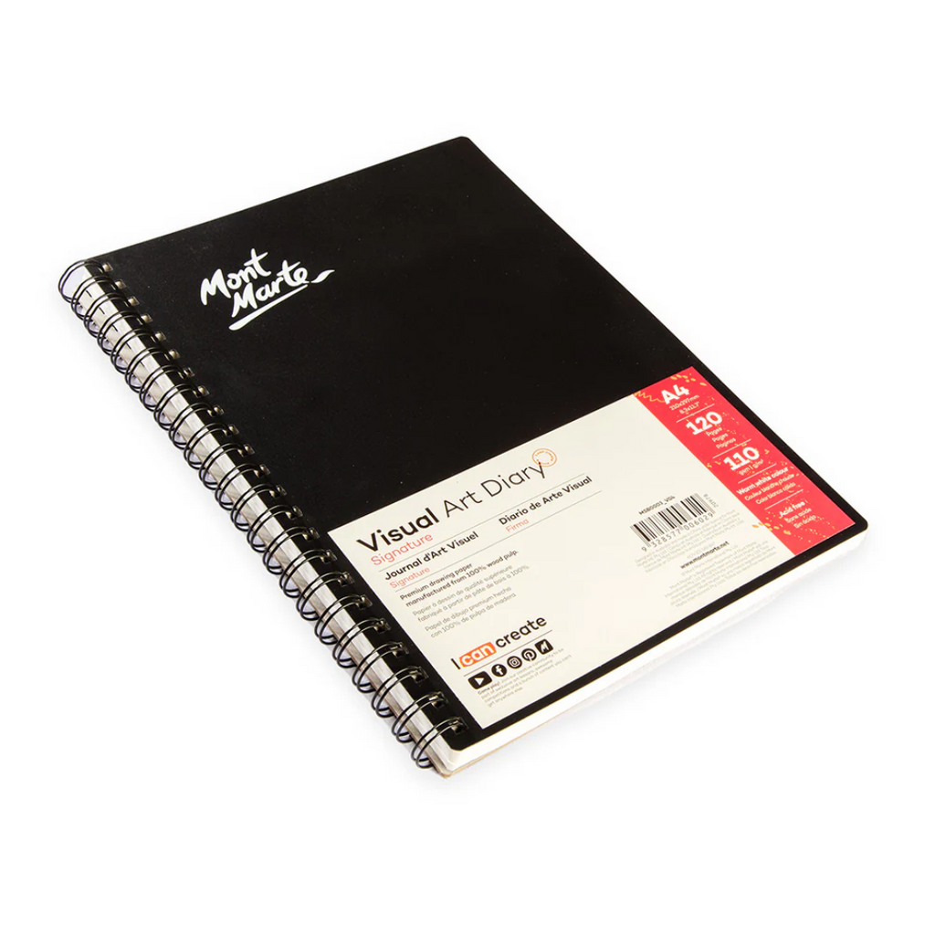 Mont Marte Visual Art Diary Signature 110gsm A4 120 Page ...