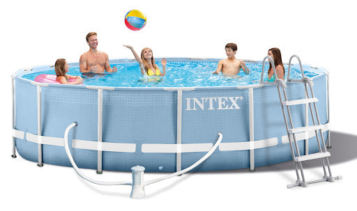 INTEX® Prism Frame Pool 12' x 39 inch with Filter Pump 26716 – thestationerycompany.pk