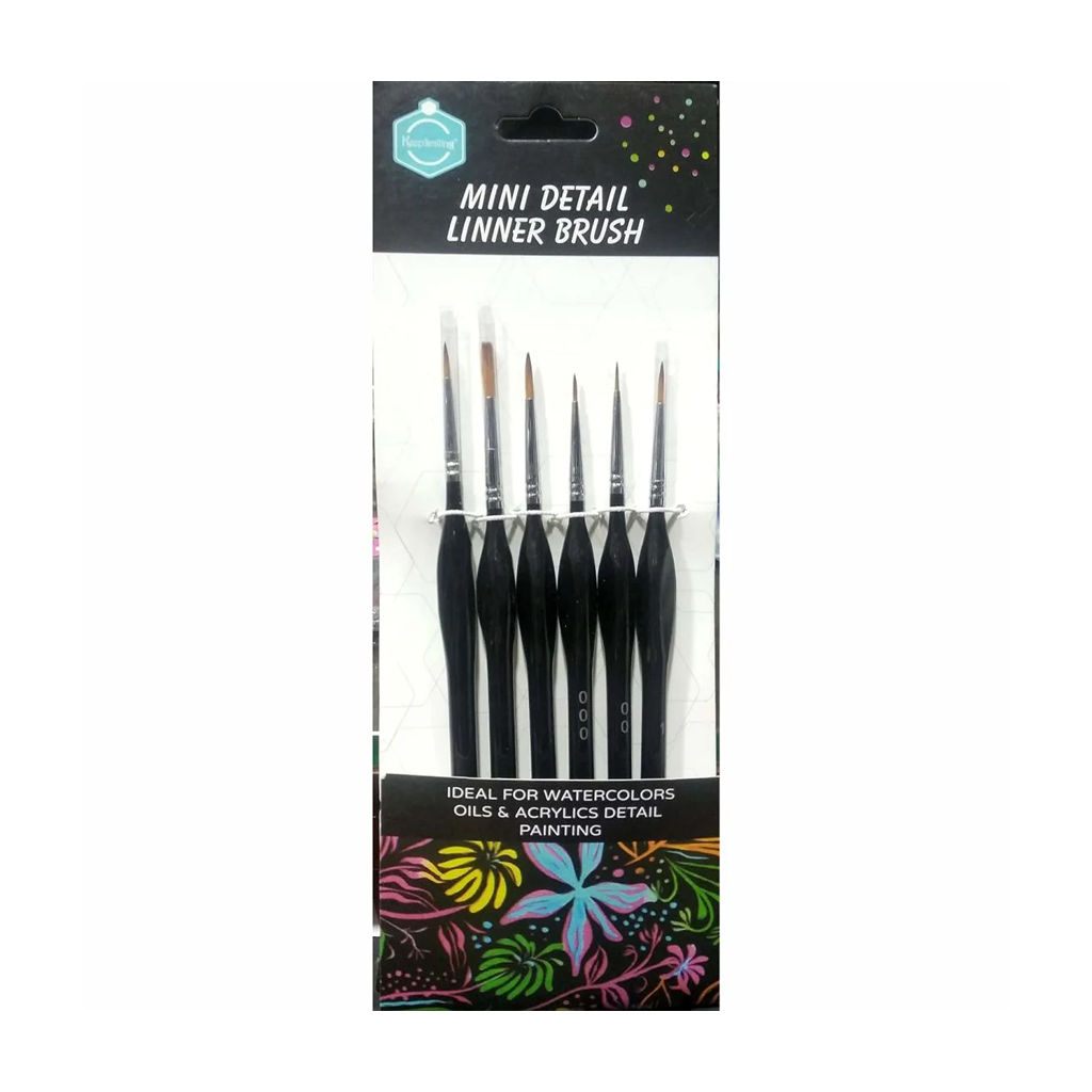 Keep Smiling Mini Detail Liner Brush 6pcs – thestationerycompany.pk