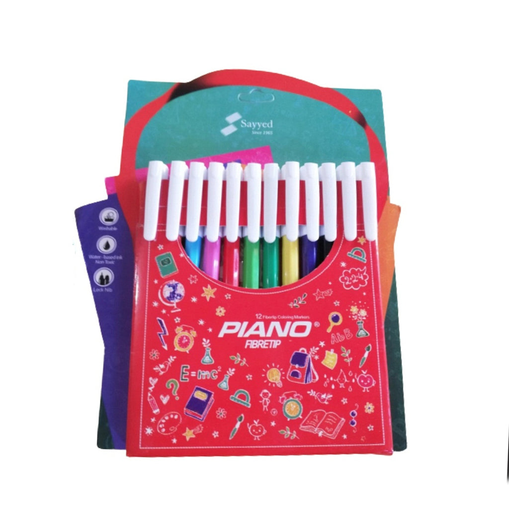 Piano Tempo Fibertip Pen Pack of 12 – thestationerycompany.pk