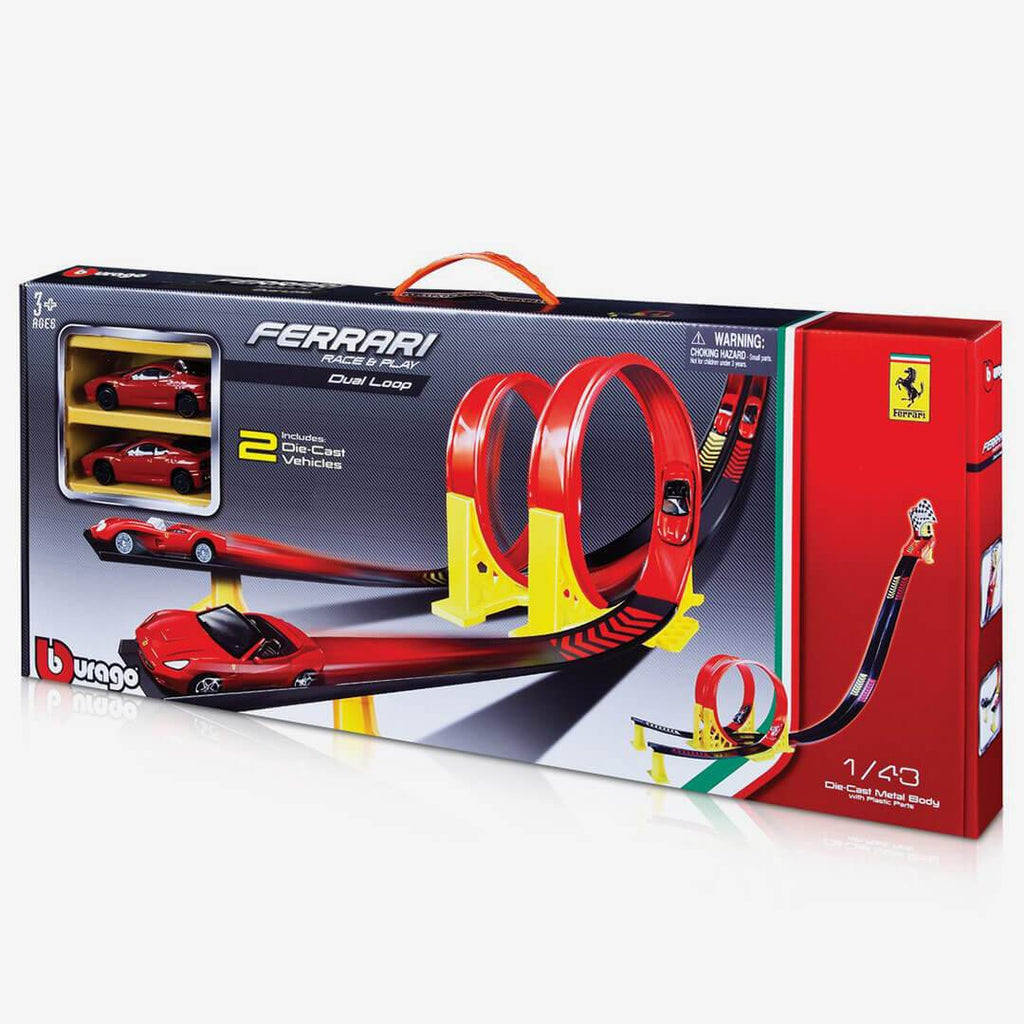 Bburago Ferrari Race And Play Dual Loop Includes 2 Cars ...