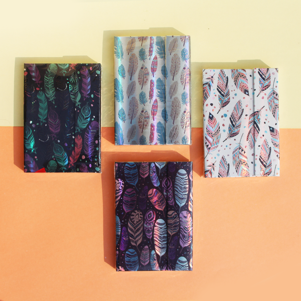 Leaf Design Foil Journal Notebook – thestationerycompany.pk