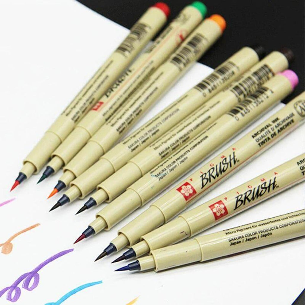 Buy Sakura Pigma Assorted Colors Brush Pen Set Online In Pakistan From ...