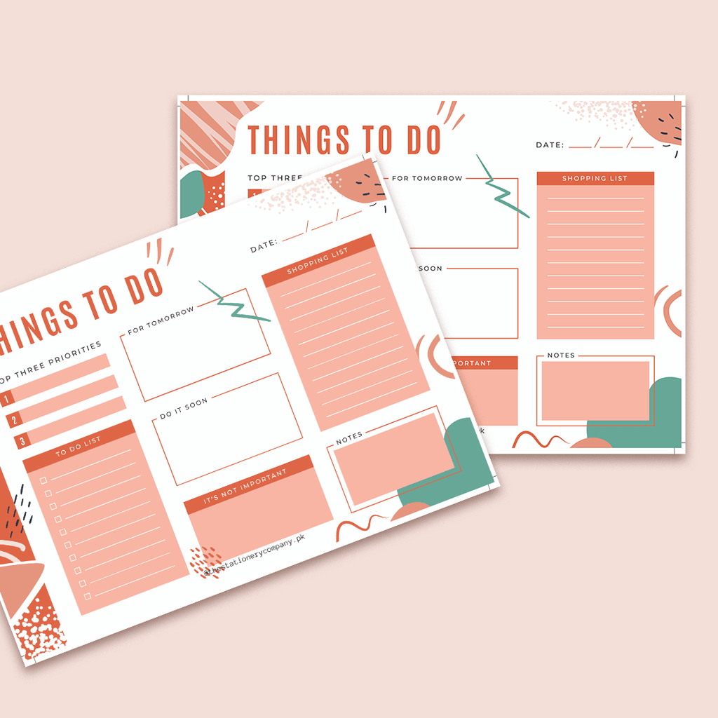 Things To Do Time Table Planner – thestationerycompany.pk